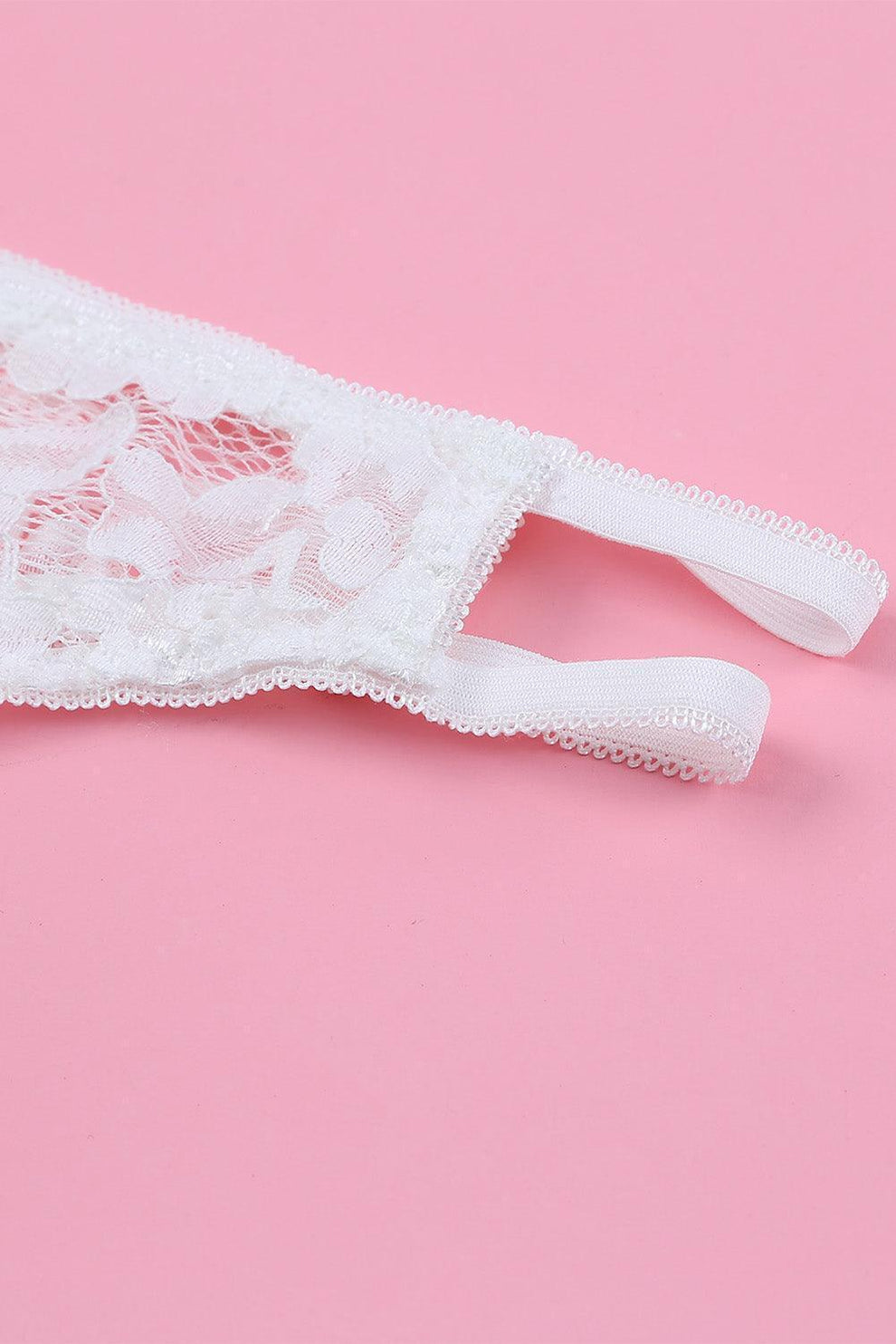 Lace-Up Sensation White Lingerie Set – MXStudio